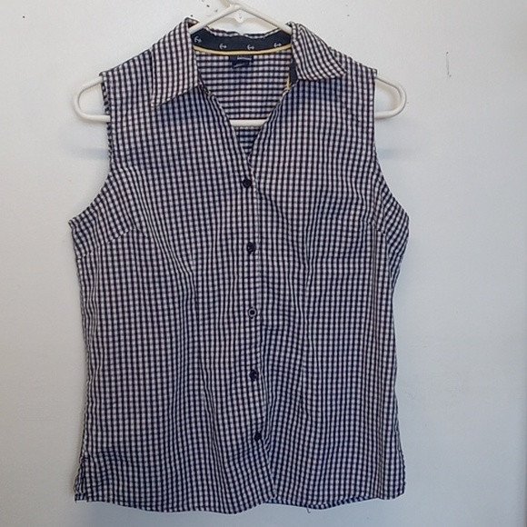 Basic Editions | Tops | Basic Edition Ladies Small Blkwht Button Blouse | Poshmark